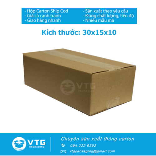 Hộp carton Shipcod - Bao bì VTG